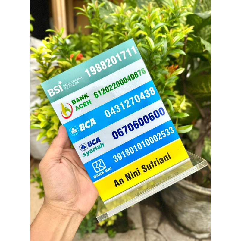 Jual AKRILIK MEJA 15x20cm BAHAN TEBAL BISA RUBAH CUSTOM REKENING ...