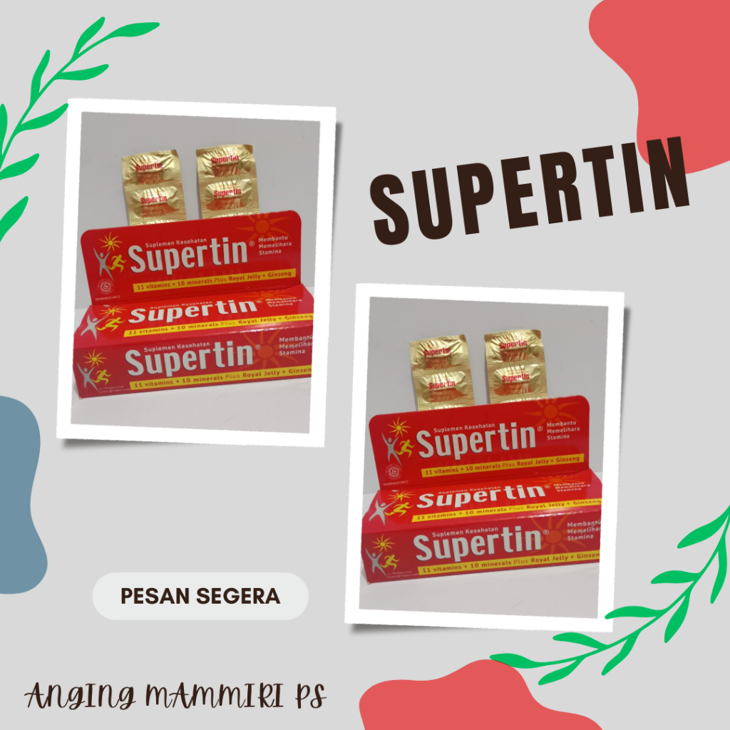 Jual SUPERTIN (Suplemen untuk Membantu Memelihara Kesehatan - 5 Kapsul ...