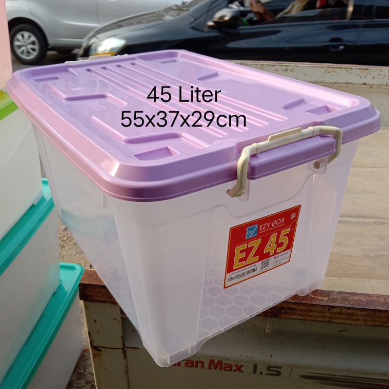 Jual CONTAINER BOX PLASTIK SERBAGUNA 45 LITER/STORAGE BOX MULTIFUNGSI ...