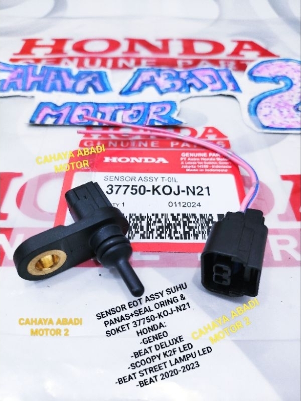 Jual SENSOR EOT SUHU PANAS THERMOSTAT SET SOKET+SEAL ORING 37750-KOJ ...