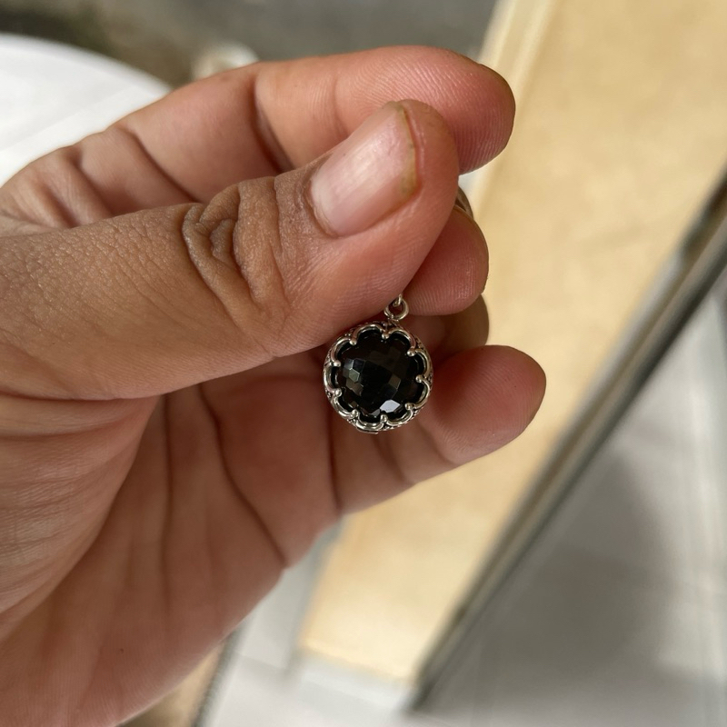 Jual Liontin Pendant Perak silver Bali 925 Ball Bola Batu Natural Onyx ...