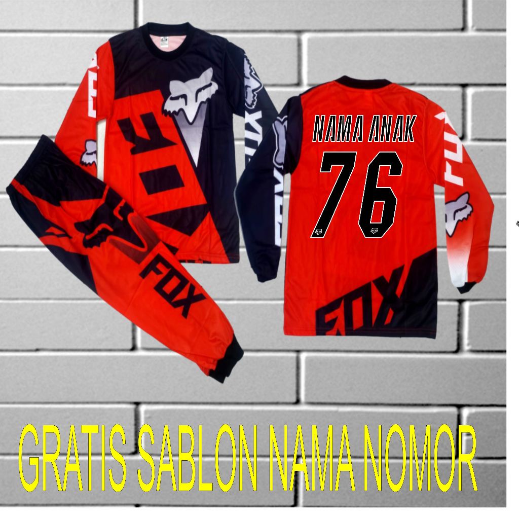 Jual Jersey setelan motor cross anak/baju balap anak/setelan cross ...