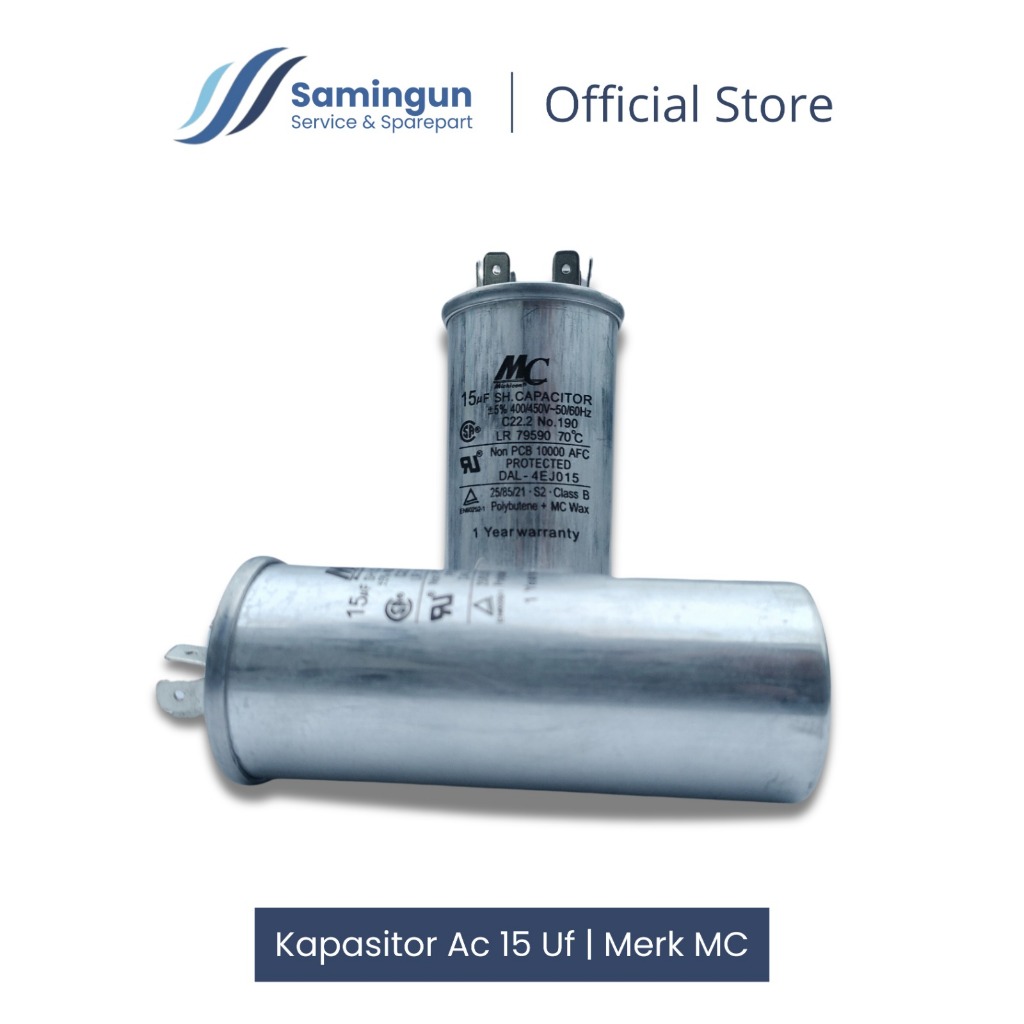 Jual Kapasitor AC 15 UF / 15 MIKRO 450V Merek MC | Shopee Indonesia