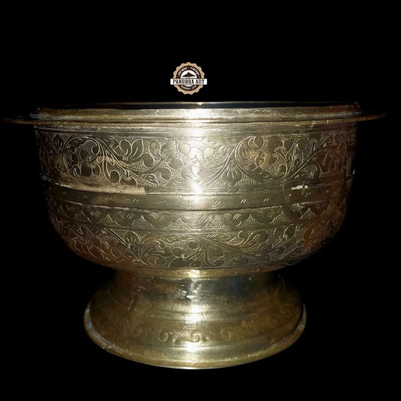 Jual Bokor kuningan ukir lawas size BESAR ( B790 ) | Shopee Indonesia