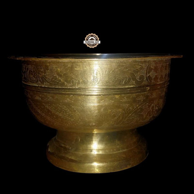 Jual Bokor kuningan ukir lawas size BESAR ( B798 ) | Shopee Indonesia