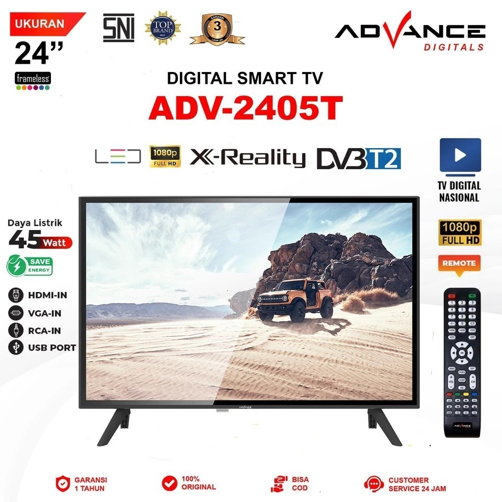 Jual [FREE PACKING KAYU]ADVANCE ADV2405T LED TV DIGITAL 24 INCH ...