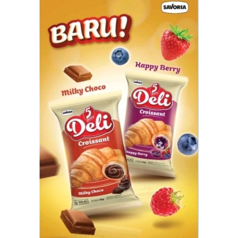 Jual Deli croissant 5 days roti 45gr | Shopee Indonesia