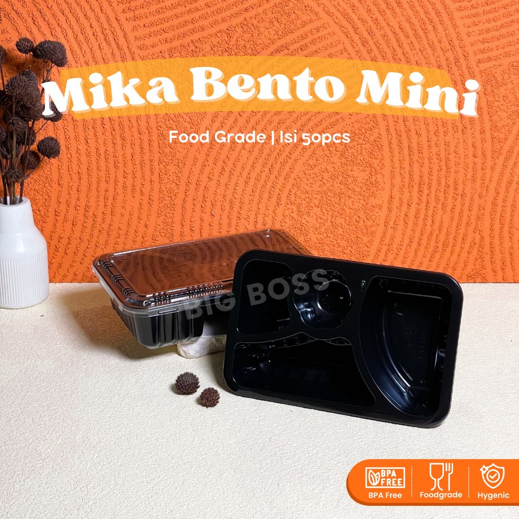 Jual [ISI 50PCS] Mika Bento Mini + Lid/ Tutup Food Grade Tahan Panas ...