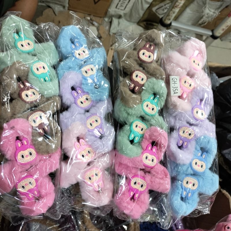 Jual (ISI 12 PCS) JEPIT RAMBUT KARAKTER LABUBU BULU DUA SISI | Shopee ...