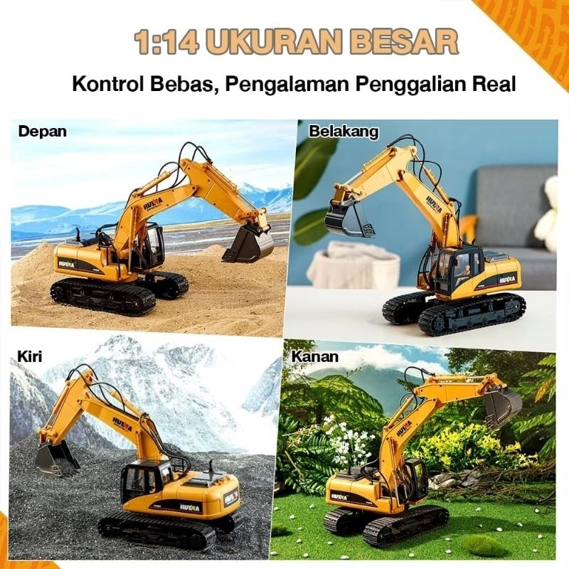 Jual Mainan Anak RC Excavator Remote Control Ekskavator Bego Truk ...