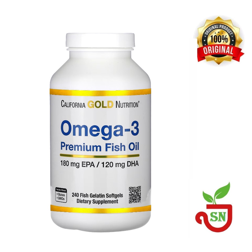 Jual California Gold Nutrition, Omega-3, Premium Fish Oil, 240 Fish Gelatin Softgels | Shopee ...