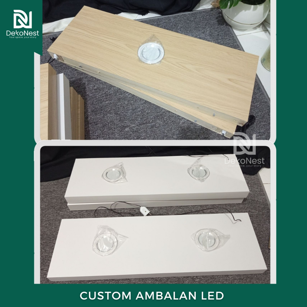 Jual Lotsoolup Dekonest Rak Ambalan Dinding Backdrop Tv Dapur Tempel ...