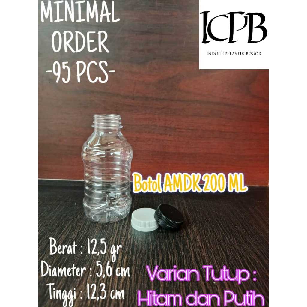 Jual Botol AMDK 200 ml Clear PET / Botol Plastik / Botol Air Minum ...