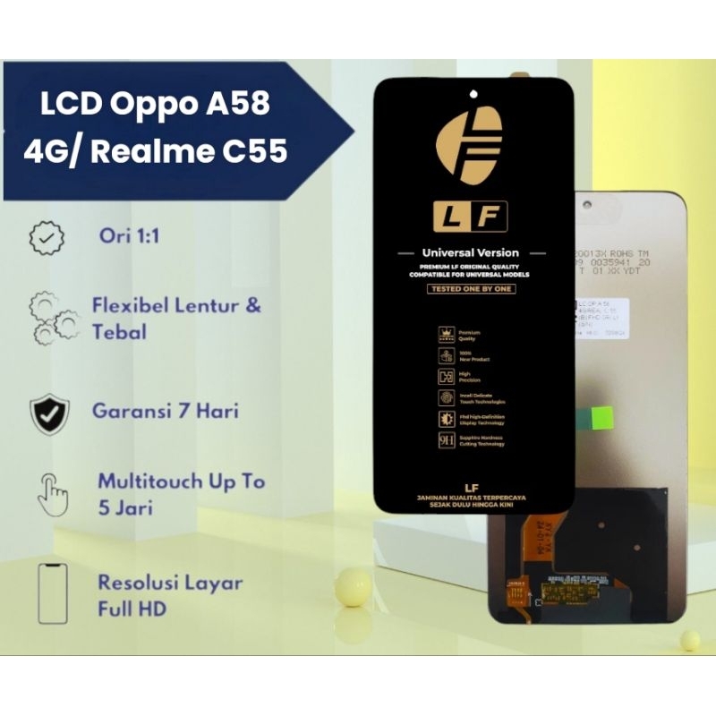 Jual LCD Oppo A58 4G / Oppo A98 / Realme C55 / Lcd LF Fullset ...