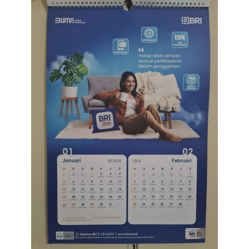Jual kalendar kalender BRI 2025 tebal berkualitas calendar calender ...