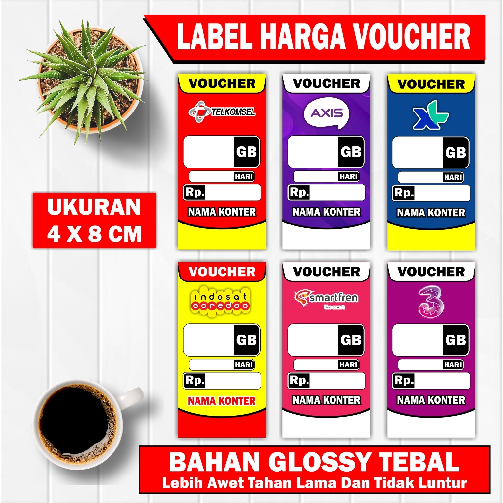 Jual Label Harga Konter Voucher Harga Konter Display Harga Voucher ...