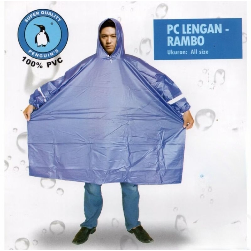 Jual JAS HUJAN PONCHO PENGUIN RAMBO. PONCO LENGAN. | Shopee Indonesia