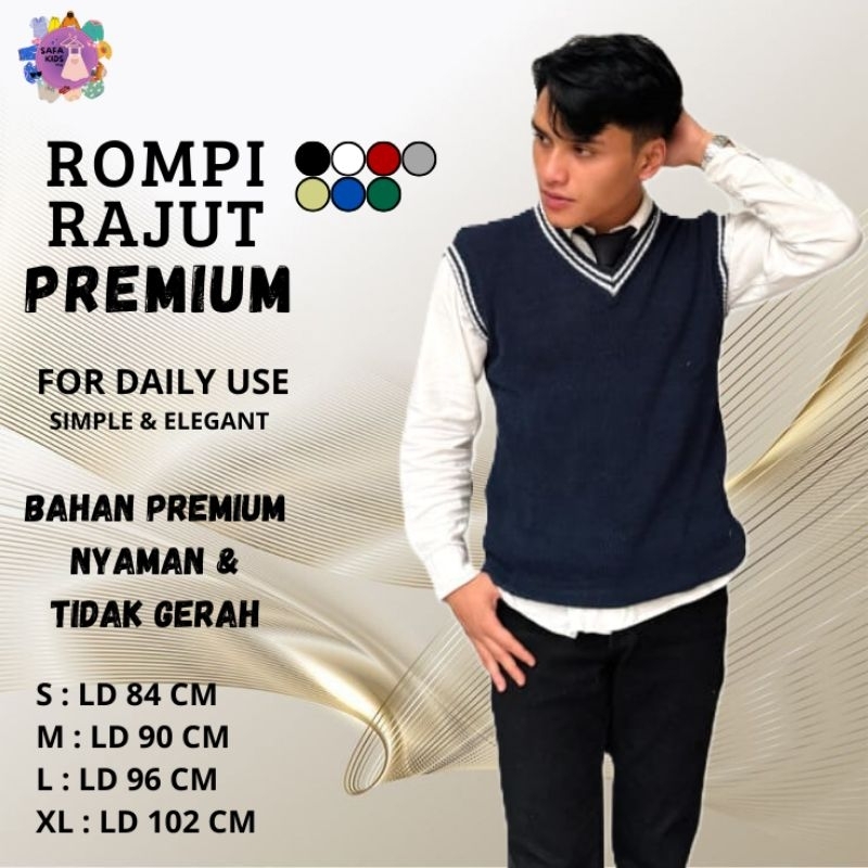 Jual ATASAN BAJU ROMPI RAJUT PRIA WANITA DEWASA PREMIUM LIST KOREA ...