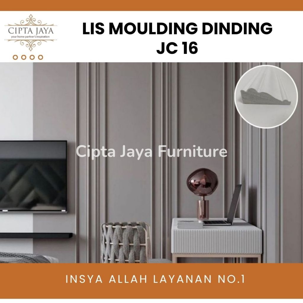 Jual Moulding Molding Kayu Gipsum Dinding Kayu Siap Pakai PVC Foam Wall ...