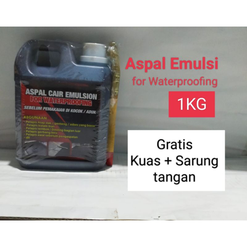 Jual Aspal Emulsi Cair For Waterproofing isi 1 kg , 5 Kg dan 20 Kg cat ...