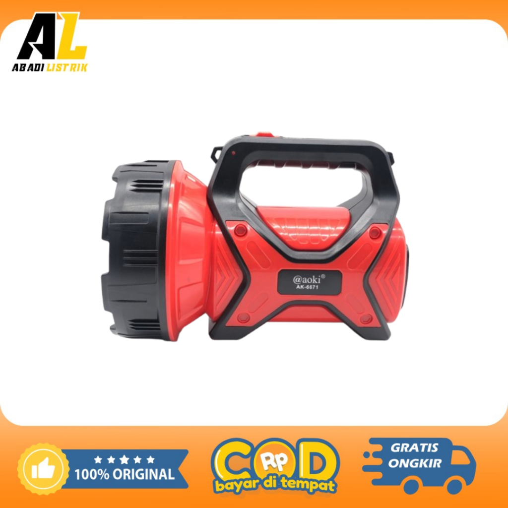 Jual Aoki Senter LED 50 Watt/Senter led rechargeable Jumbo Aoki 50 Watt ...