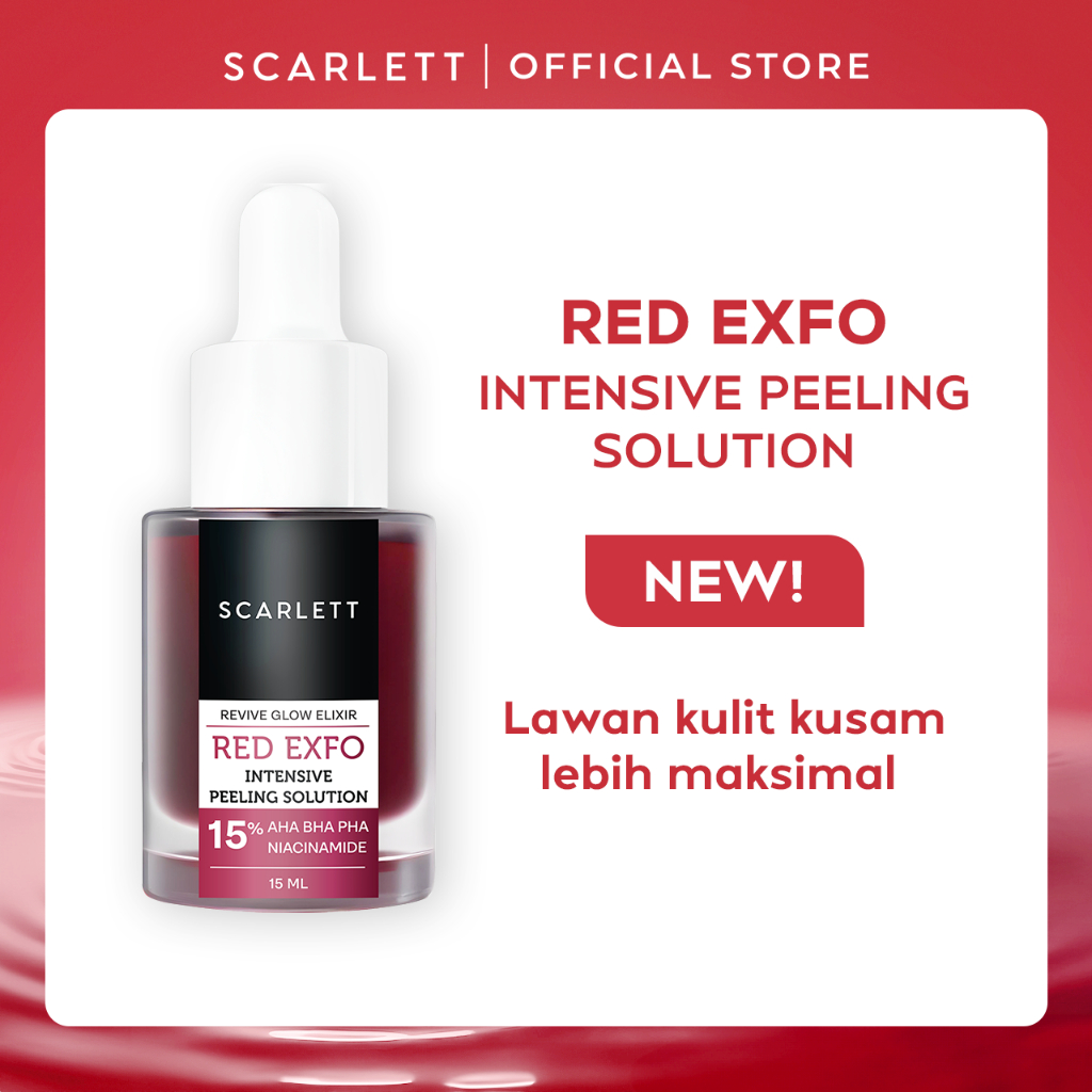 Jual SCARLETT Whitening Revive Glow Elixir Red Exfo Intensive Peeling ...