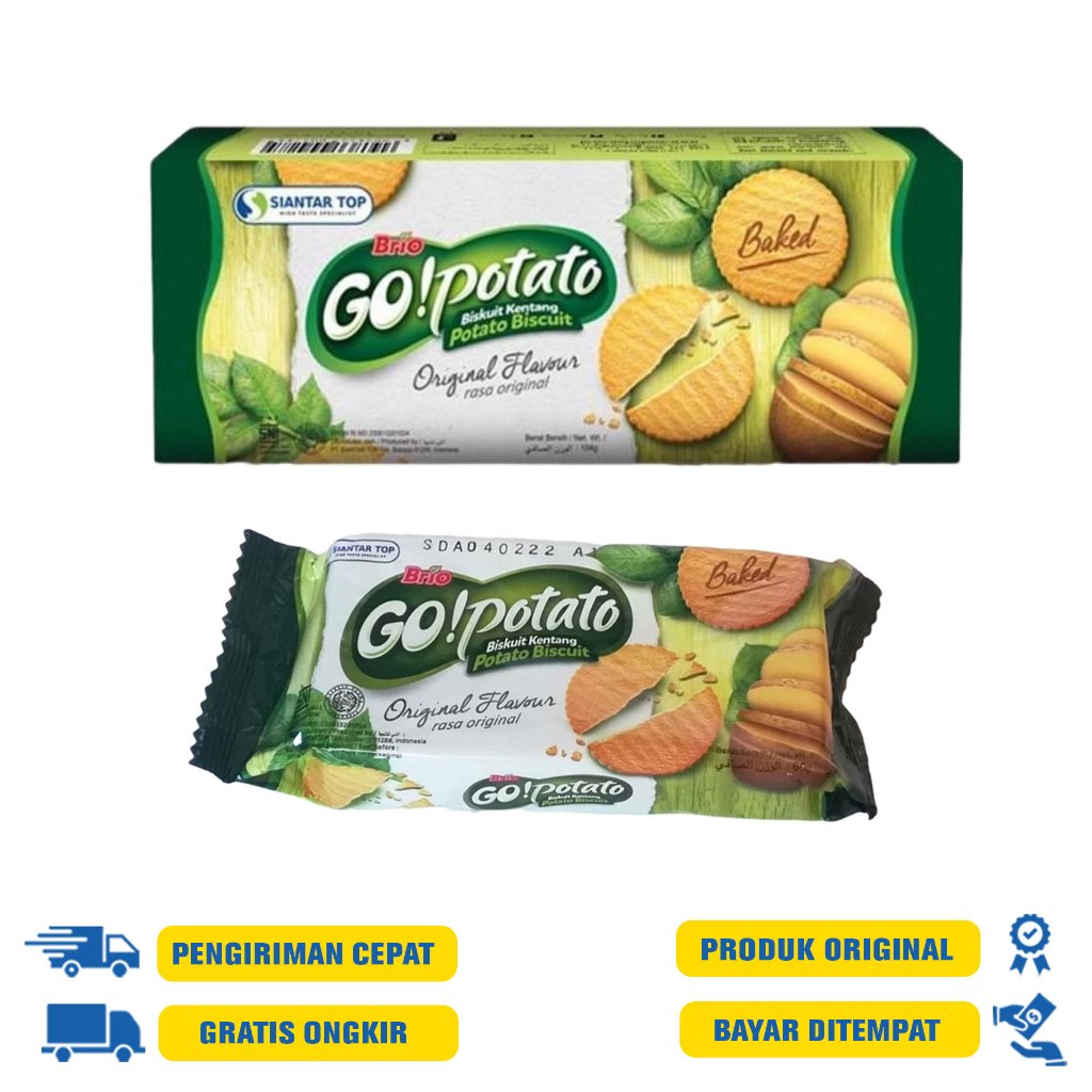 Jual Brio Go! Potato Crispy Biskuit 60 GR | 104 GR - Biskuit Kentang ...