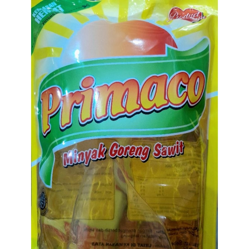 Jual Primaco minyak goreng sawit Refil isi bersih 900ml [2026] | Shopee Indonesia