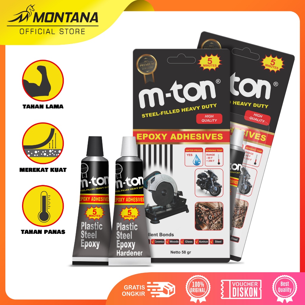 Jual MurahMurahATK Lem Besi Epoxy Plastic Steel M-TON / Plastic Steel ...