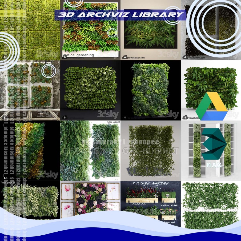 Jual 39 Vertical Garden 3ds Max Model Asset Library | Shopee Indonesia