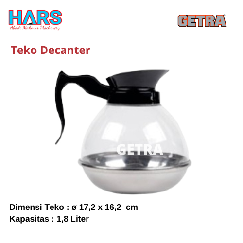 Jual Getra Teko Decanter 1,8 Liter / Coffee Tea Decanter / Teko ...