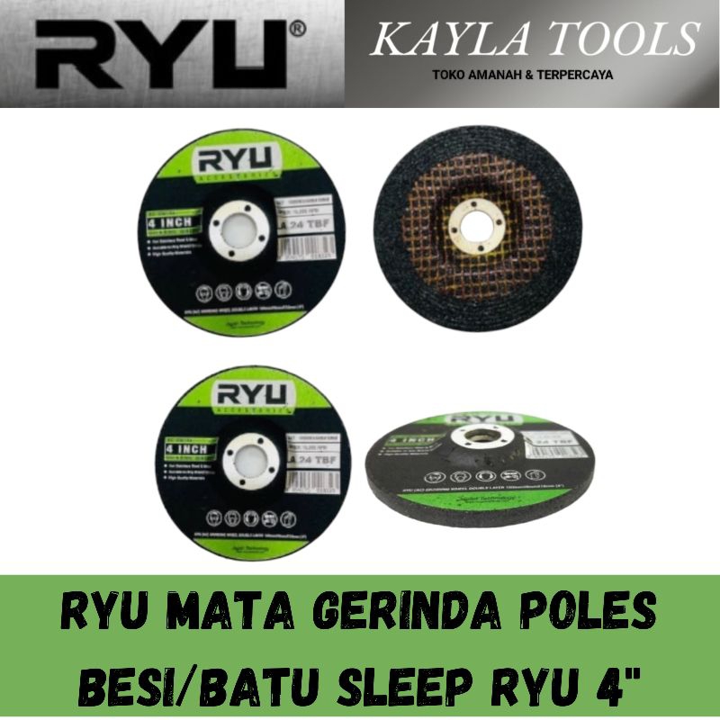 Jual RYU BY TEKIRO MATA BATU GERINDA POLES BESI/Stainless 4"x6mm Batu ...