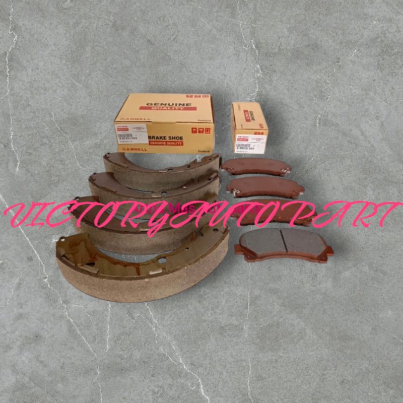 Jual BRAKE PAD BRAKE SHOE KAMPAS REM DEPAN BELAKANG ISUZU DMAX D-MAX ORIGINAL 2SET 8PC | Shopee ...