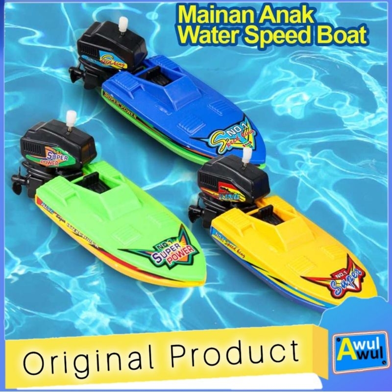 Jual Mainan Anak Perahu Kapal Speed Boat Baling-baling Tenaga Putar ...