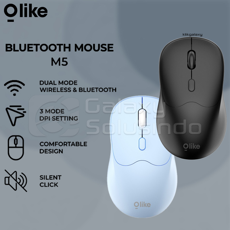 Jual OLIKE M5 Dual Mode Wireless Silent Office Mouse | Shopee Indonesia