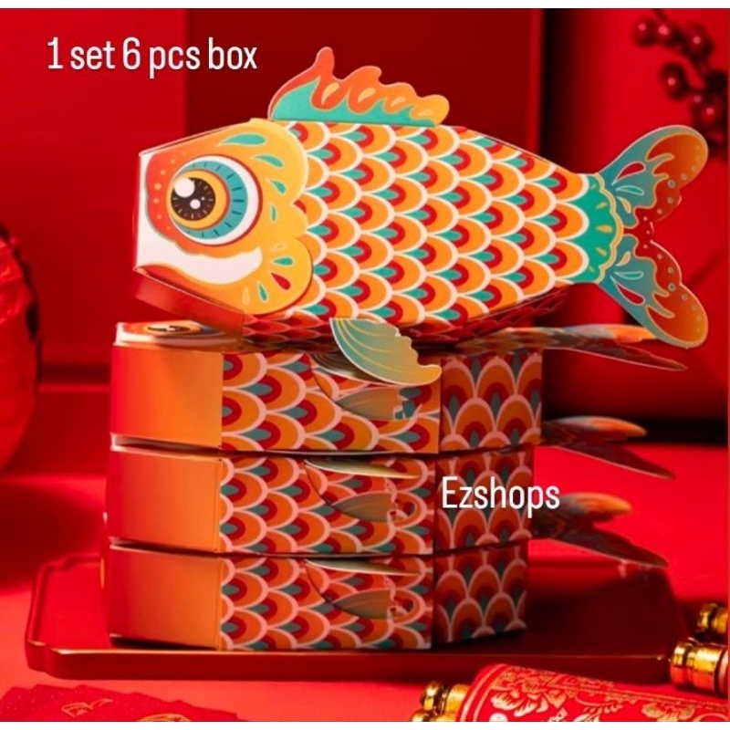 Jual Box Cny | 1 set 6 pcs Box | Hanya Box | Box cookies | Hamper Imlek ...