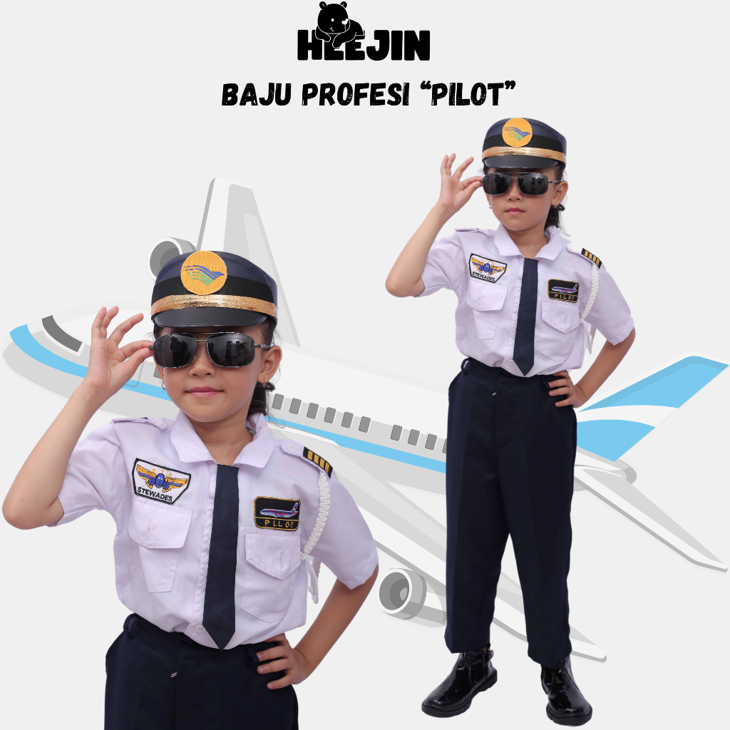 Jual HEEJIN Baju Profesi Anak Pilot Perempuan Maskapai Penerbangan ...