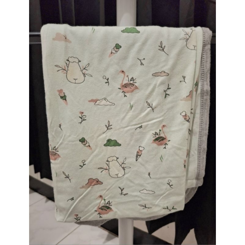 Jual Baa baa sheepz singel layer blanket green (preloved) | Shopee ...
