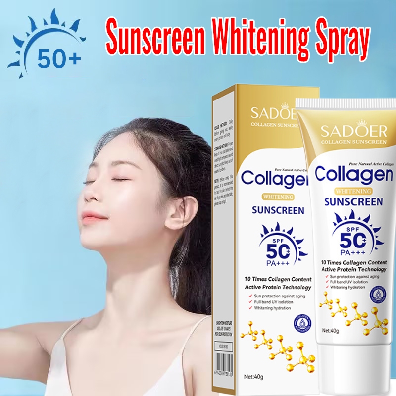 Jual 40g Collagen Water Sunscreen Spf 50+ Pa+++ Sunscreen Cream ...