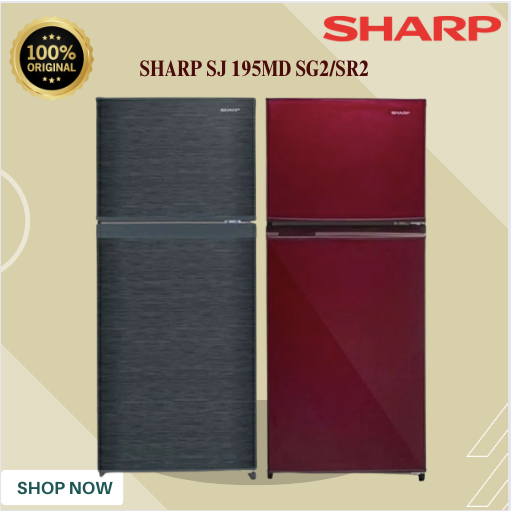 Jual KULKAS SHARP SJ-195MD 2 PINTU [ 172 LITER ] | Shopee Indonesia