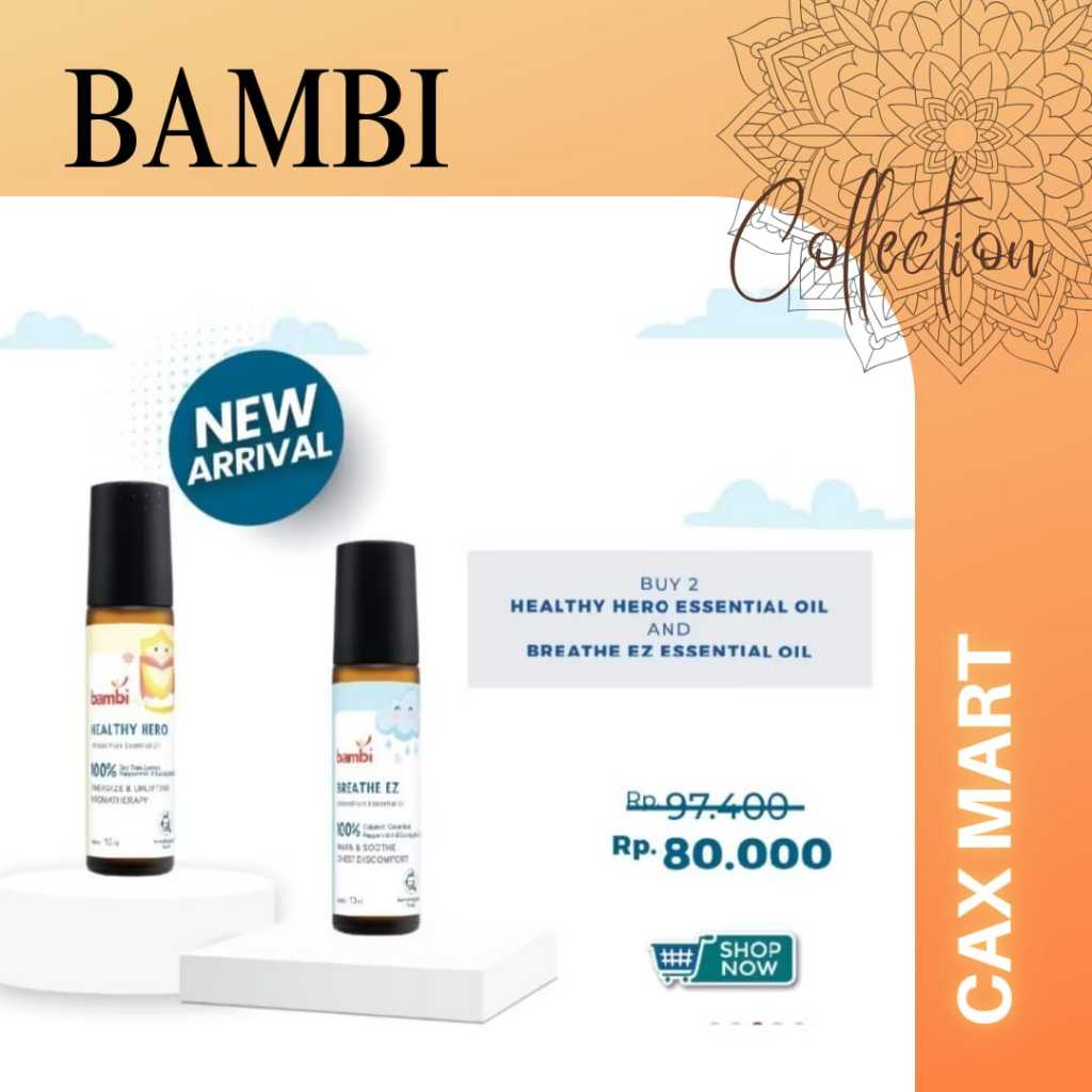 Jual BAMBI Healthy Hero | Breathe EZ Essential Oil 10ml | Shopee Indonesia