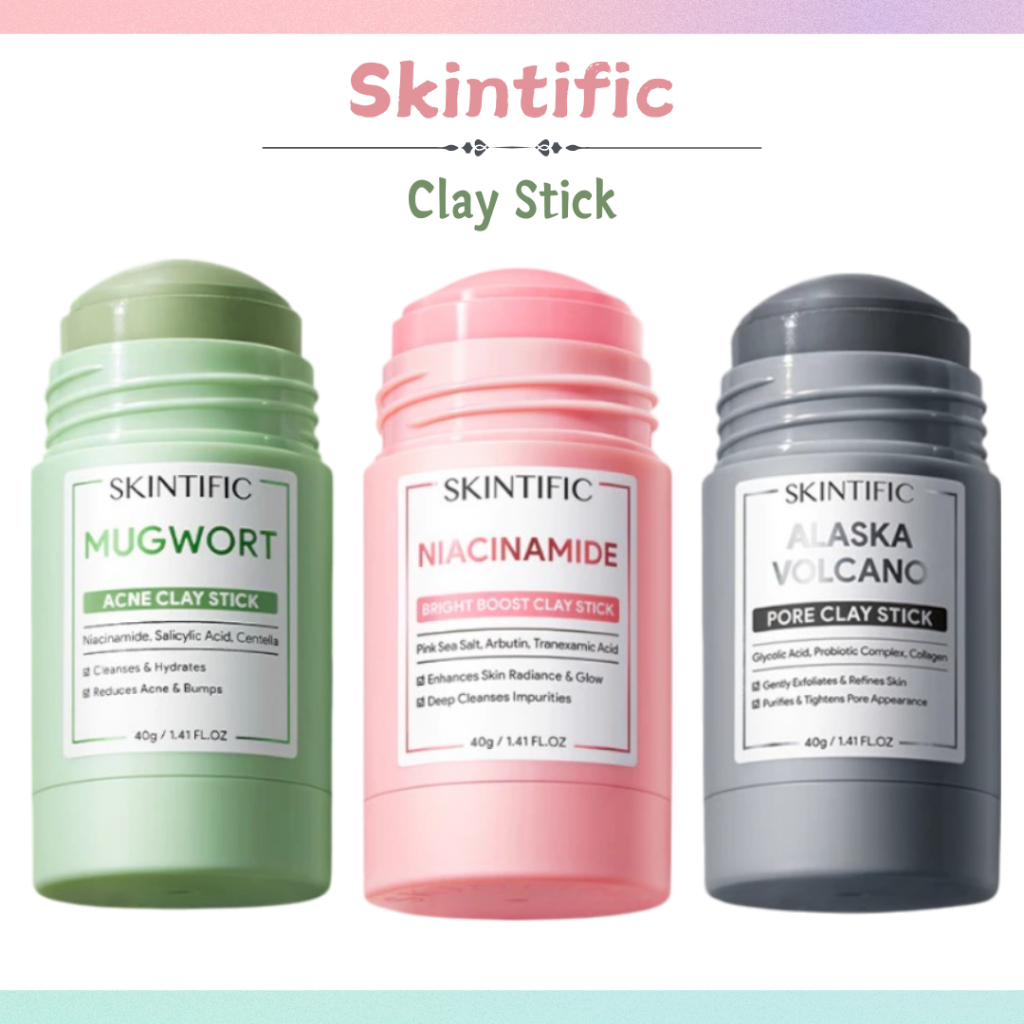 Jual Skintific Clay Stick 40g/Niacinamide Bright Boost/Alaska Volcano ...