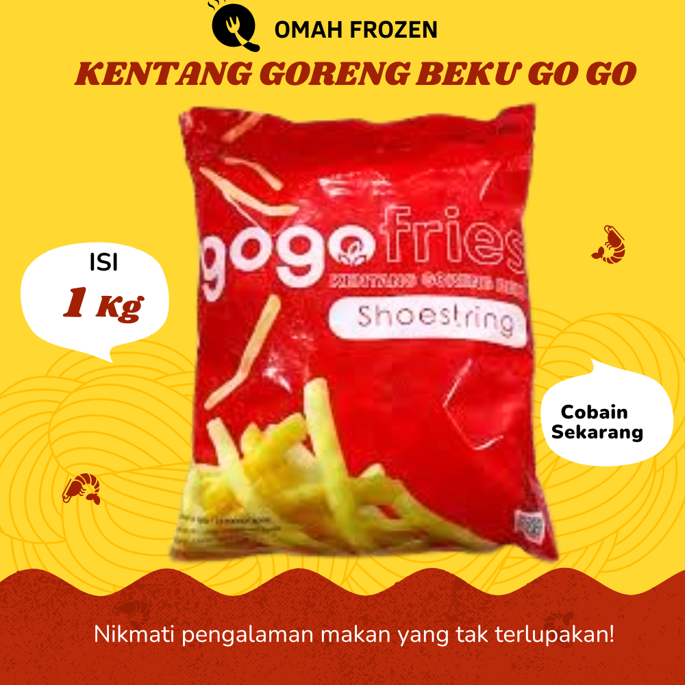 Jual GO GO FRIES SHOESTRING ISI 1 KG KENTANG GORENG BEKU frozen food ...