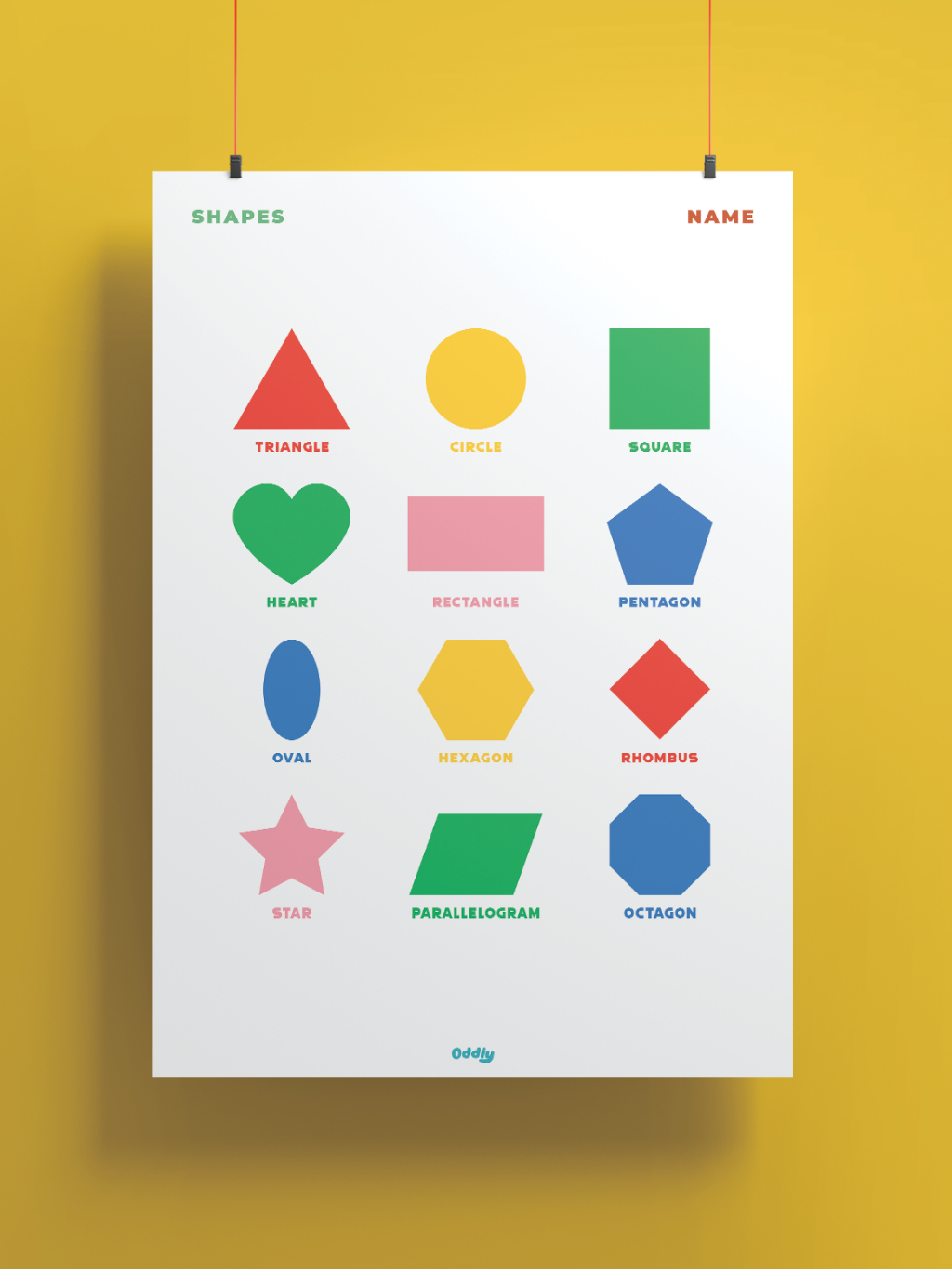 Jual POSTER EDUKASI ANAK MENGENAL SHAPES & BENTUK, POSTER MACAM-MACAM ...