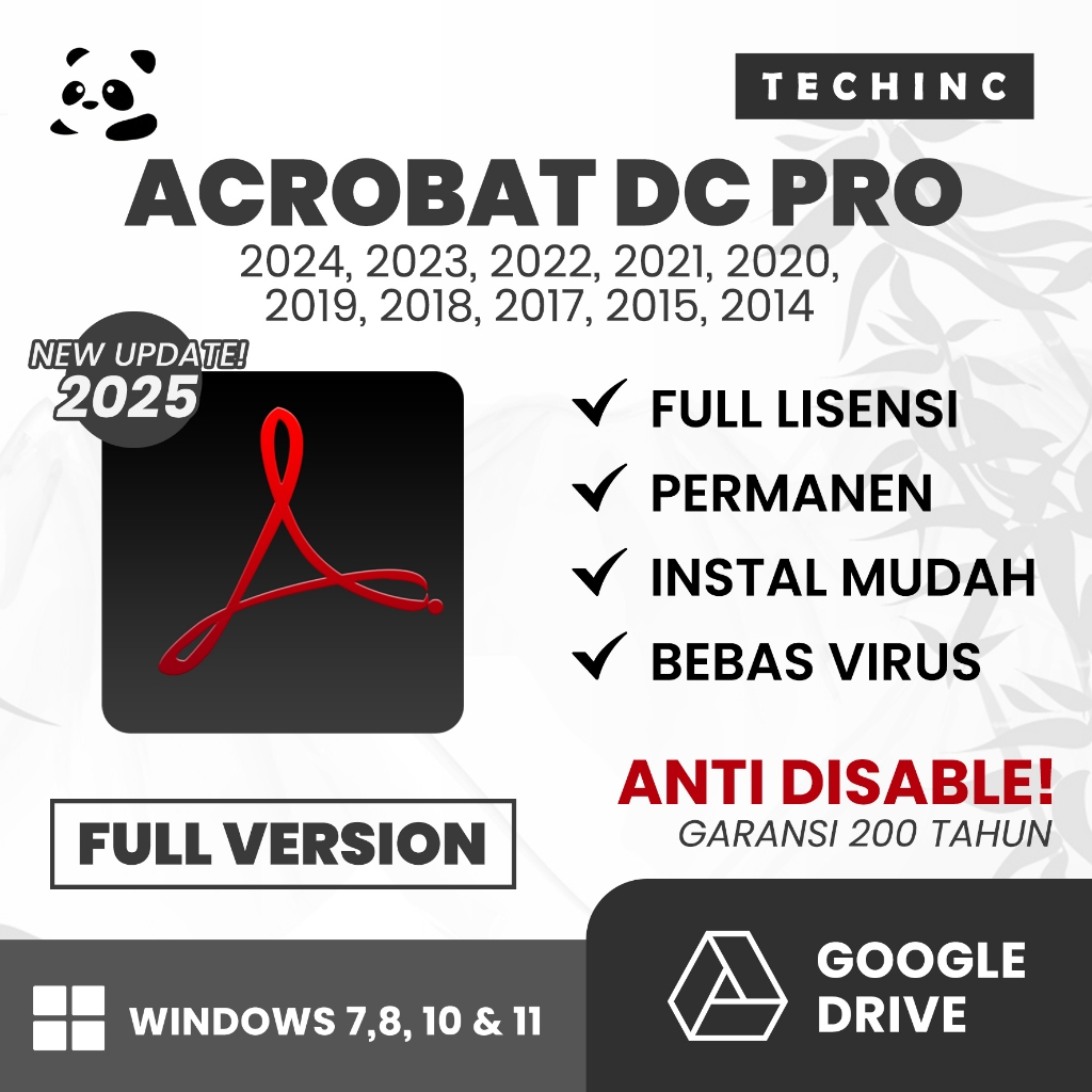 Jual Acrobat Pro DC Full Version Baru/Lama Anti-Disable 2024 2023 2022 ...