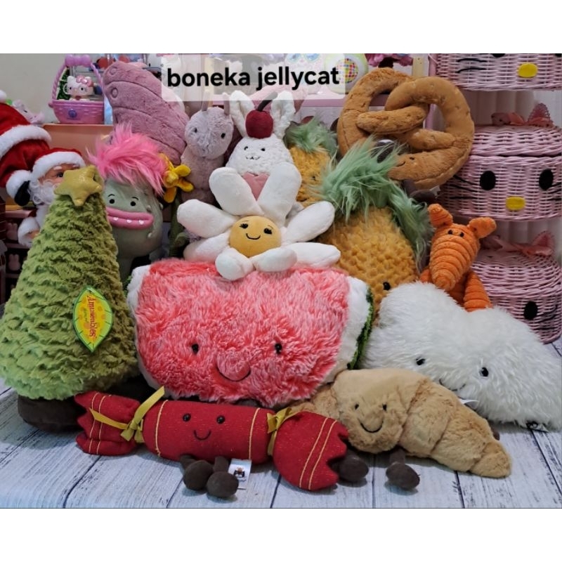 Jual BONEKA JELLYCAT BUAH CAKE POHON ICE CEAM GELATO KURCACI ELF ULAR ...