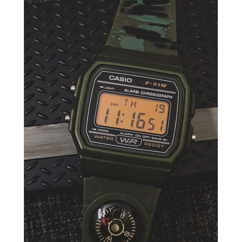Jual Original Casio F-91WM-3A Vintage Series Custom LCD+Strap Preloved ...