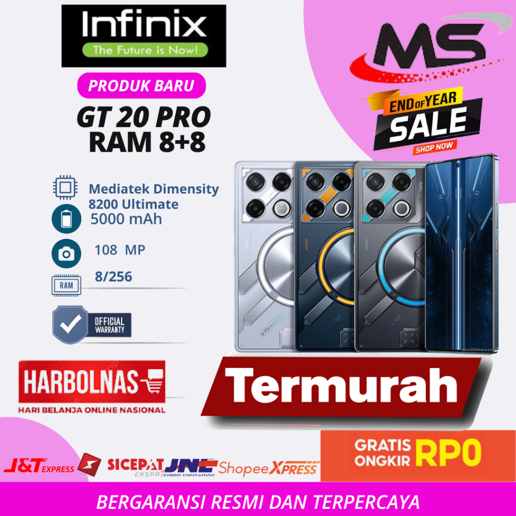 Jual Infinix GT 20 Pro 5G 8/256GB - Up to 24GB Extended RAM - Dimensity 8200 Ultimate - 6.78 ...