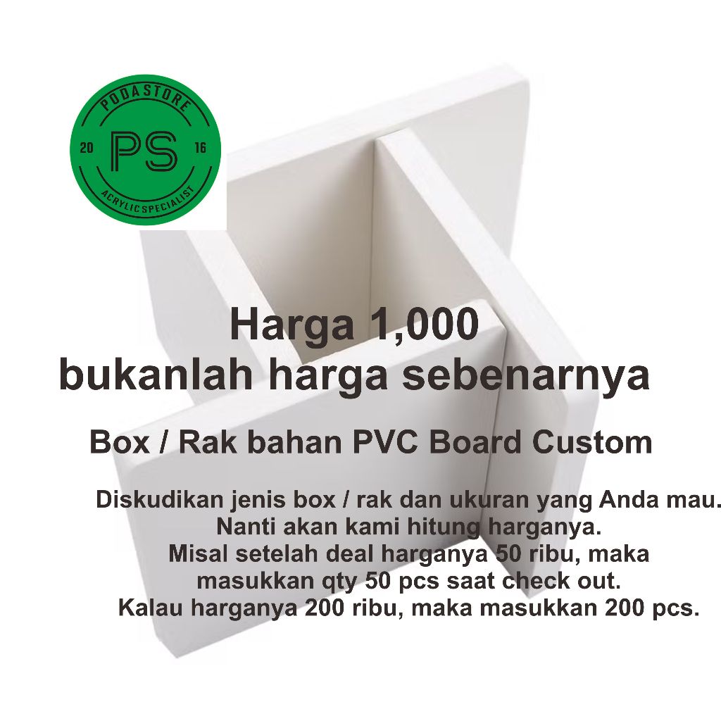 Jual Box / Rak bahan PVC Board Custom | Shopee Indonesia