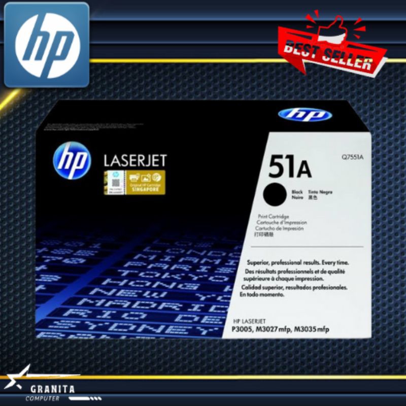 Jual Toner HP 51A Black Original Q7551A | Shopee Indonesia